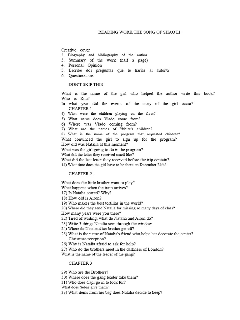 Analysis of "The Song of Shao Li" | PDF