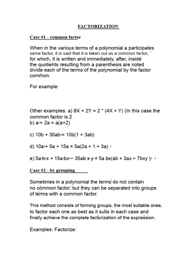 Differential Factorization | PDF | Factorization | Polynomial
