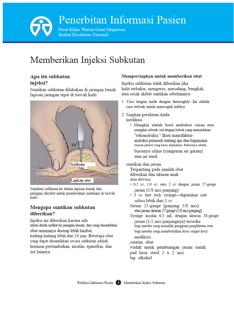 Memberikan Injeksi Subkutan | PDF