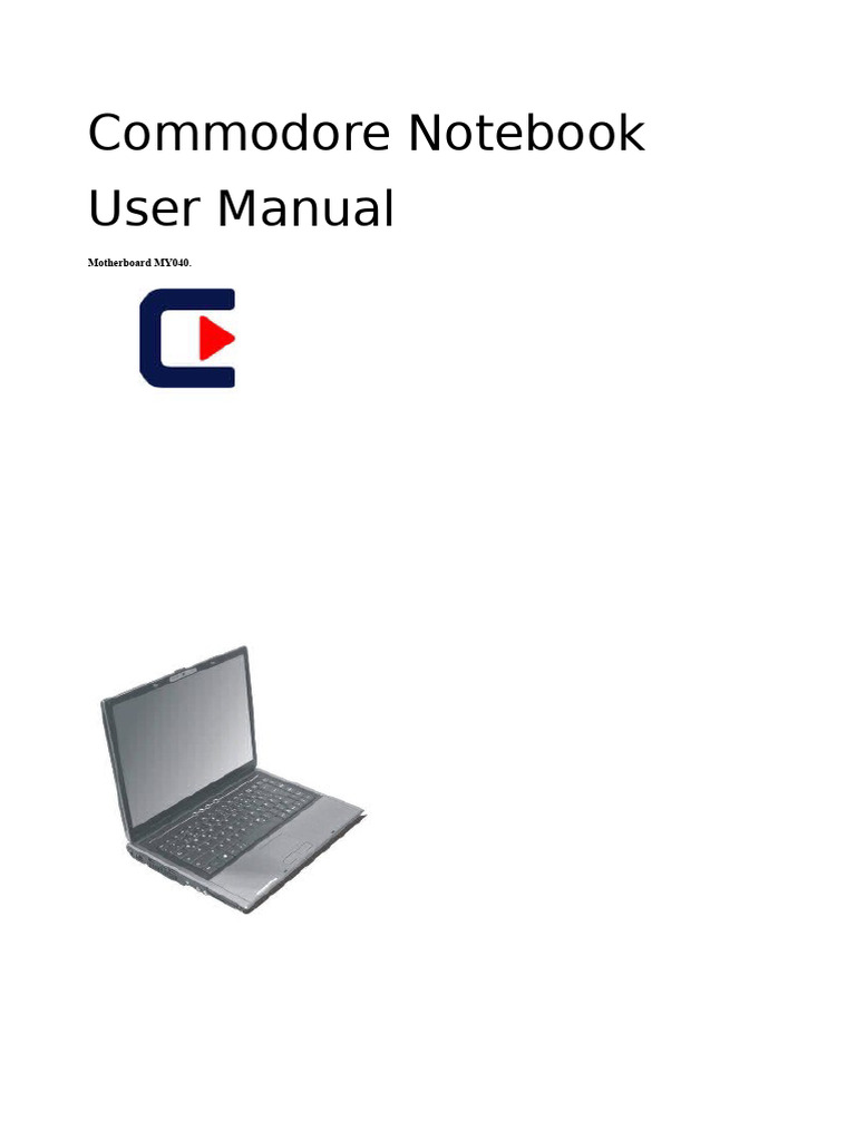Commodore Notebook Manual | PDF | Usb | Laptop