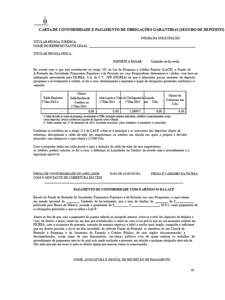Modelo Carta Pagamento Total | PDF | Crédito | Finanças e Administração ...