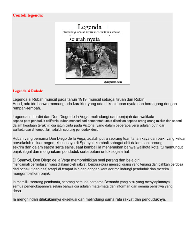 Legenda dan Mitos: Cerita Menarik | PDF