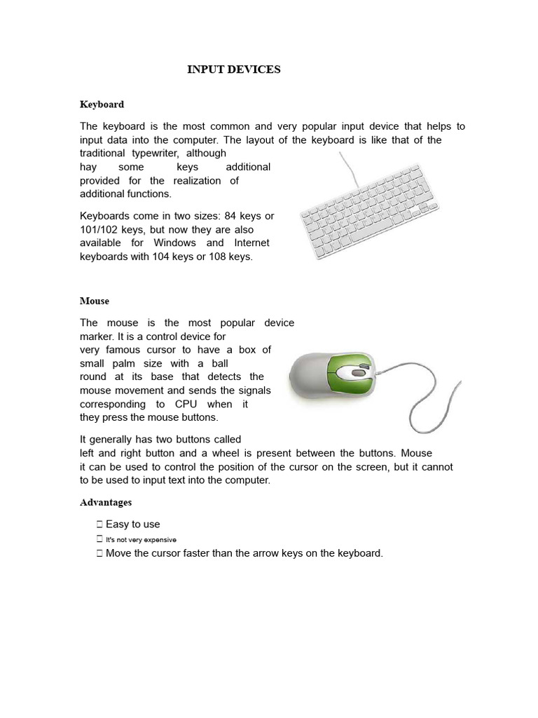 20 Input Devices | PDF | Computer Monitor | Printer (Computing)