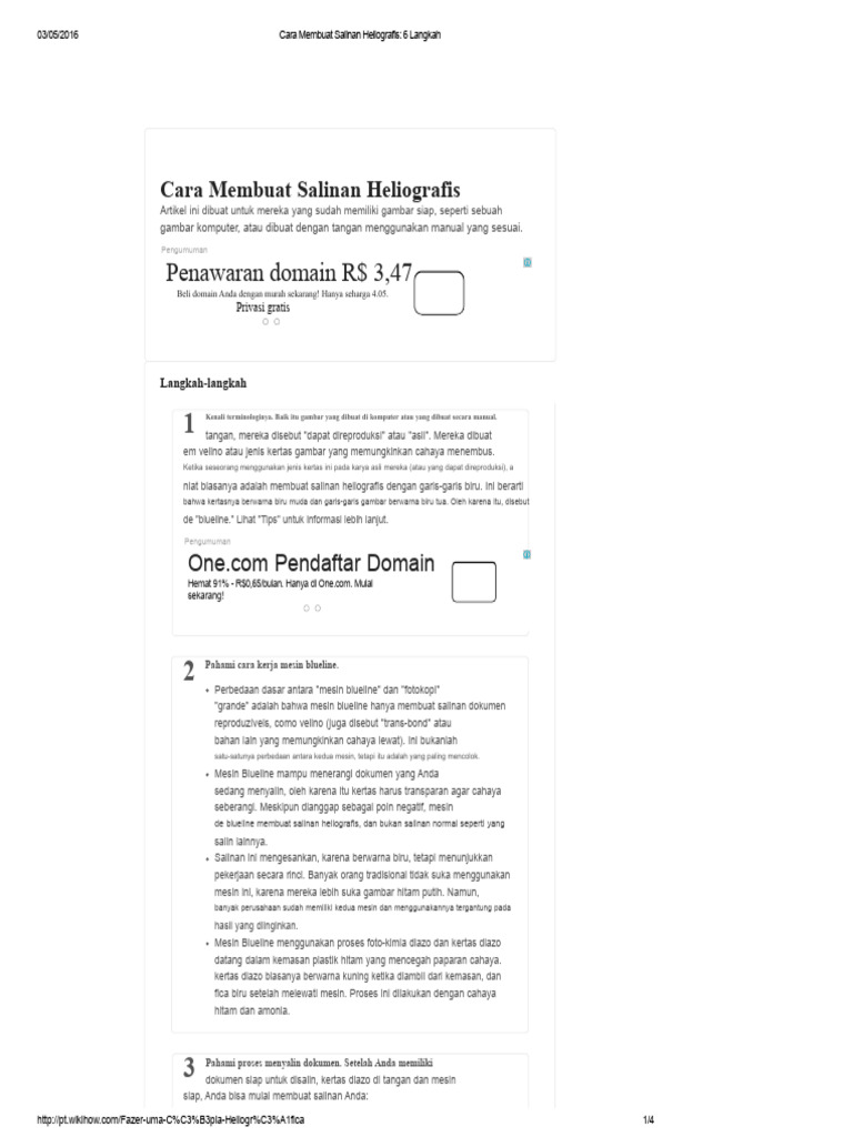 Panduan Membuat Salinan Heliografis | PDF