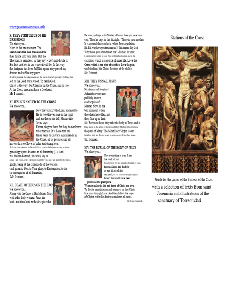 Stations of the Cross Reflection Guide | PDF | Jesus | Mary, Mother Of ...