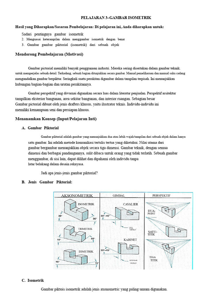 Panduan Lengkap Gambar Isometrik | PDF