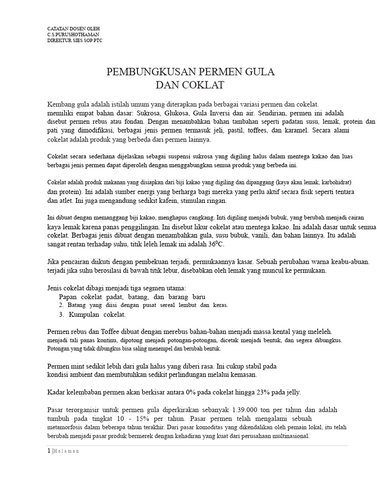 Kemasan Permen Gula | PDF