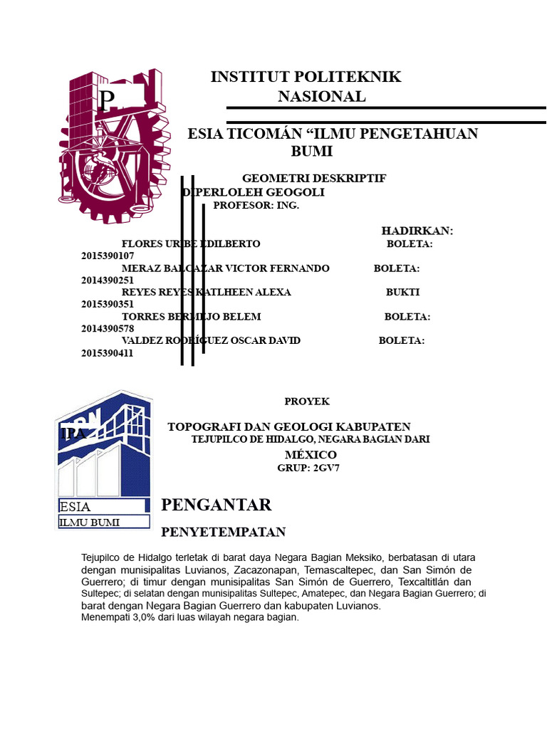 Topografi dan Geologi Tejupilco, Meksiko | PDF
