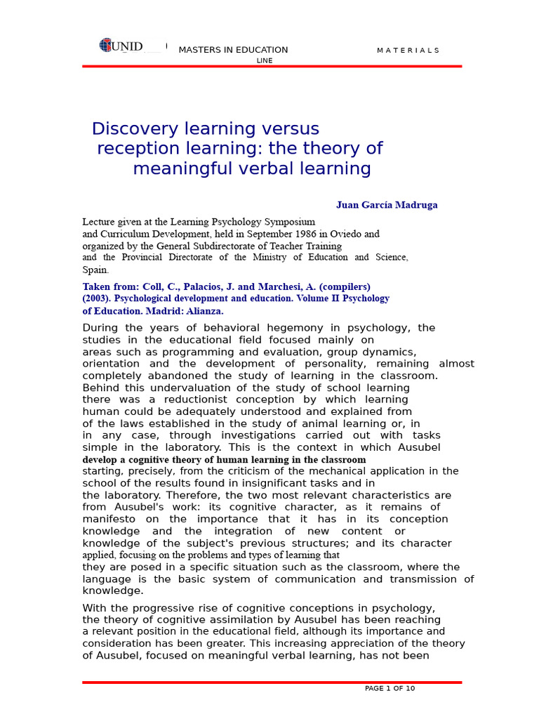 195066284-GRACIA-MADRUGA-J-Discovery Learning vs. Reception Learning: The Theory of Meaningful ...