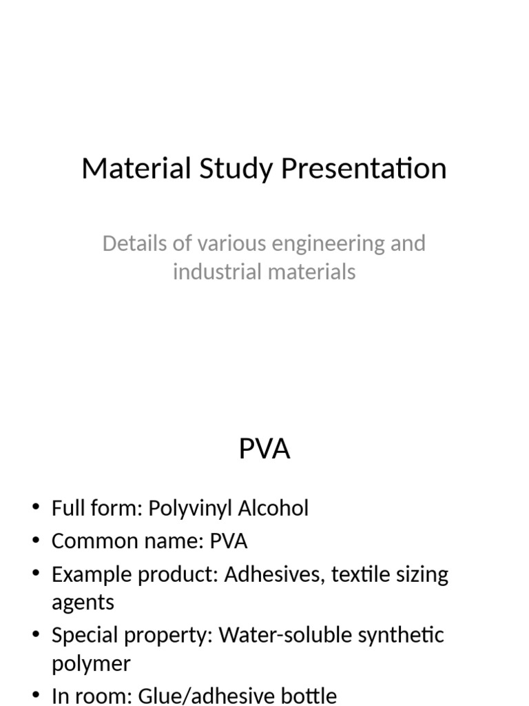 Material Study Presentation | PDF