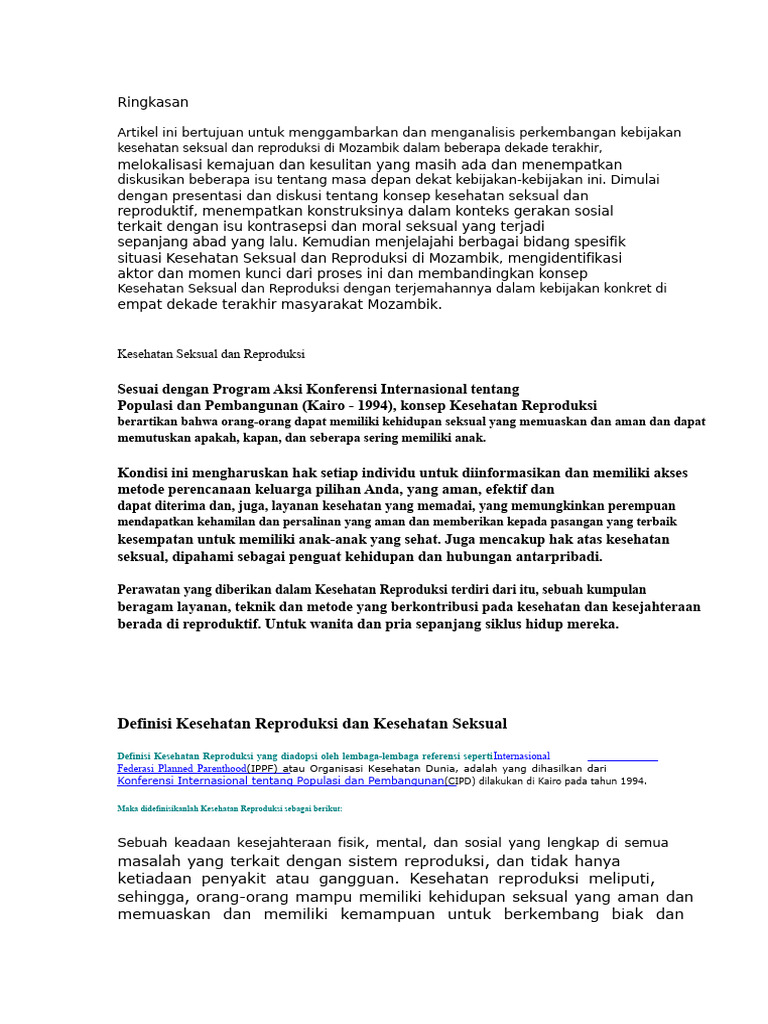 Kesehatan Seksual Dan Reproduksi | PDF