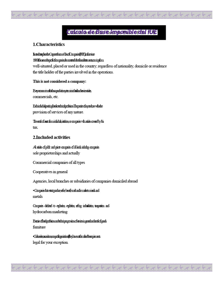 Calculation of Taxable Base of The IUE | PDF | Taxes | Corporate Tax