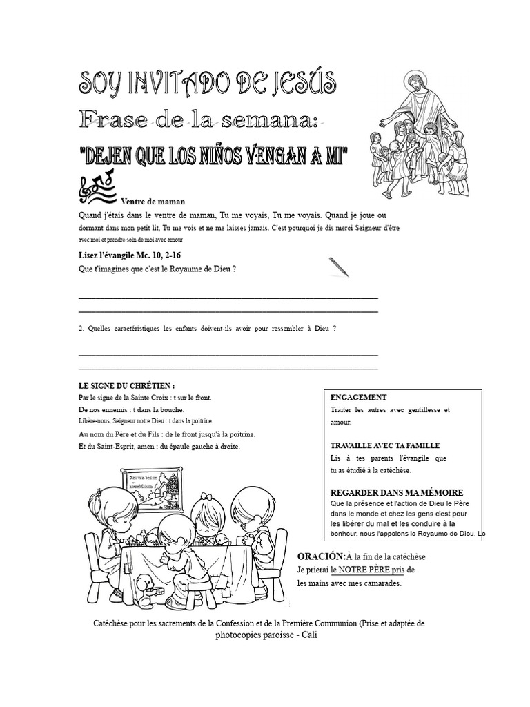 Catéchèse pour Première Communion | PDF | Marie, mère de Jésus | Messie