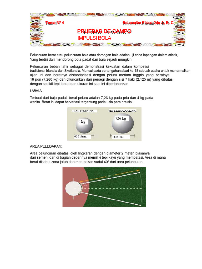 Teknik dan Aturan Peluncuran Bola Atletik | PDF
