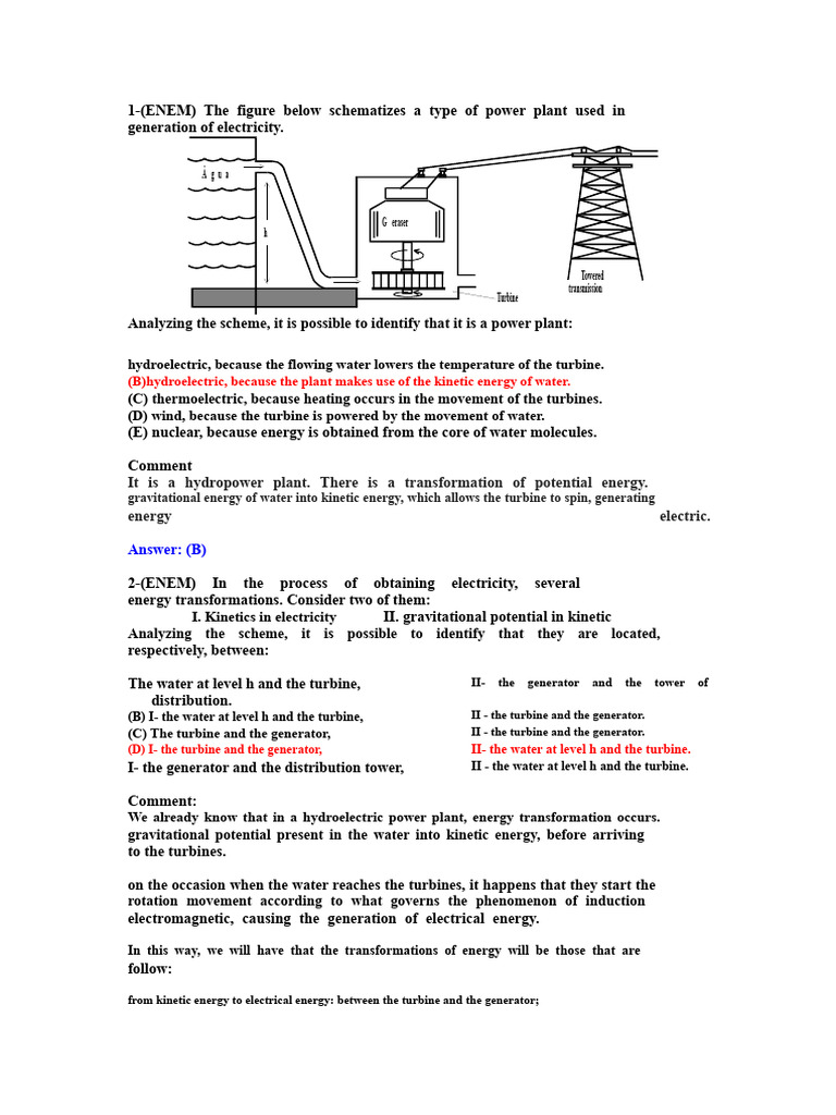 Energy 3 Anon 11 05 Answer Key | PDF | Power Station | Geothermal Energy