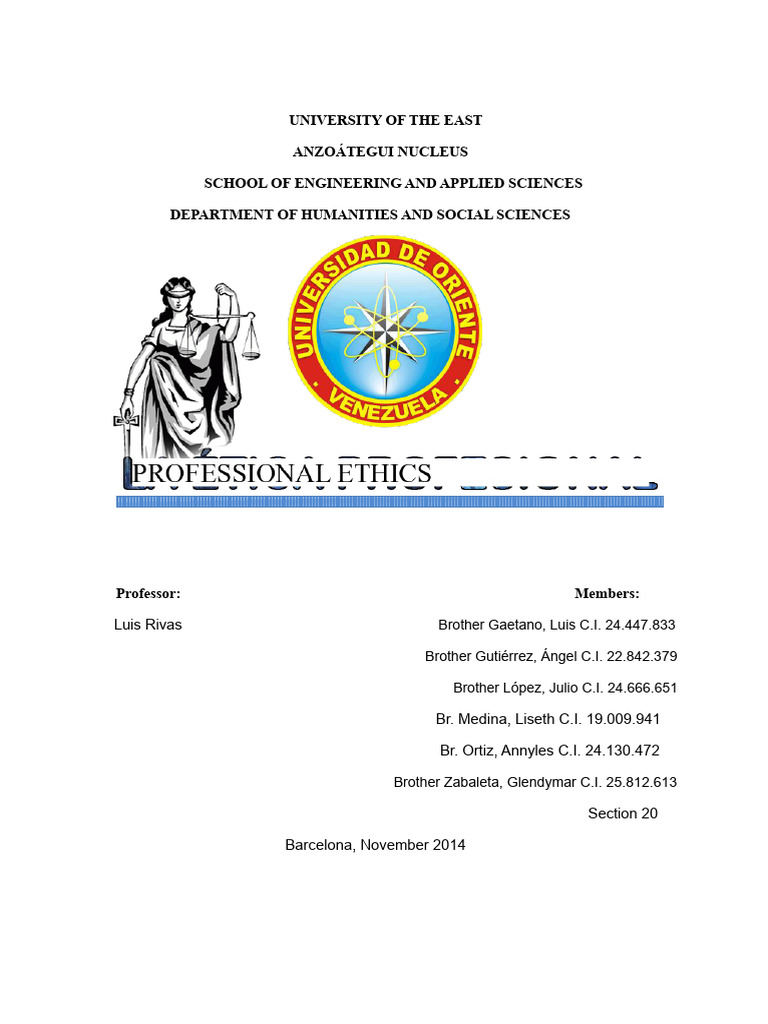 Professional Ethics in Engineering Law | PDF | Professional Ethics ...
