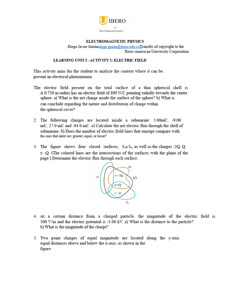 Activity 2 - Electric Field | PDF | Electric Field | Electricity