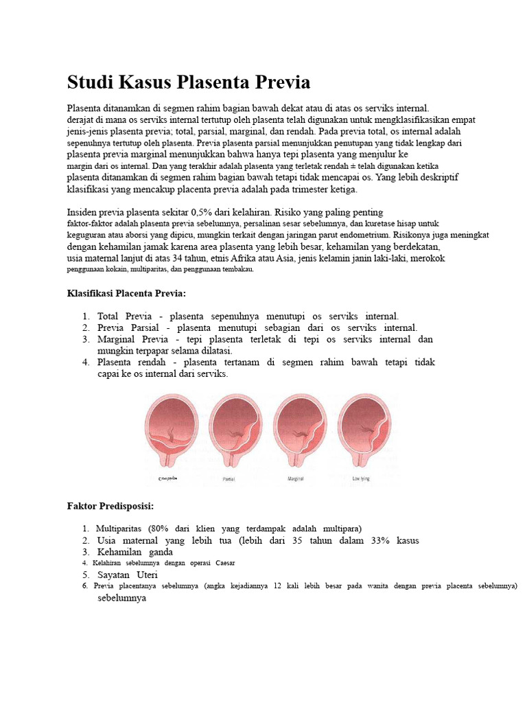 Studi Kasus Placenta Previa | PDF