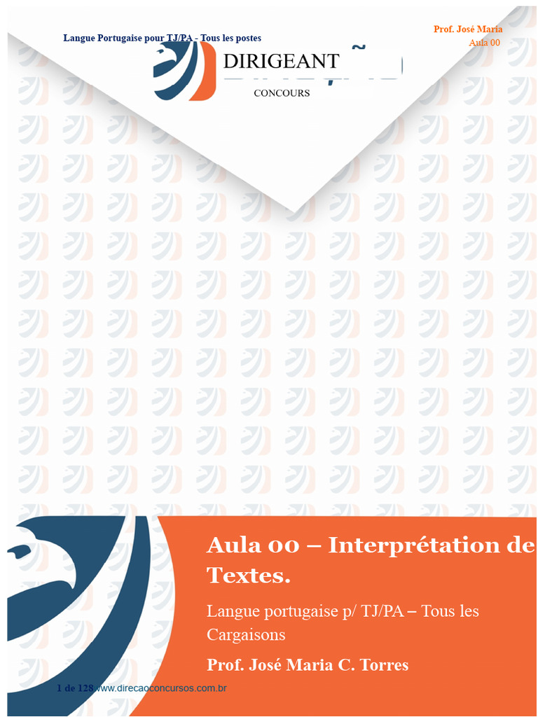 Cours de Portugais pour TJ/PA - Guide Complet | PDF | Hasard