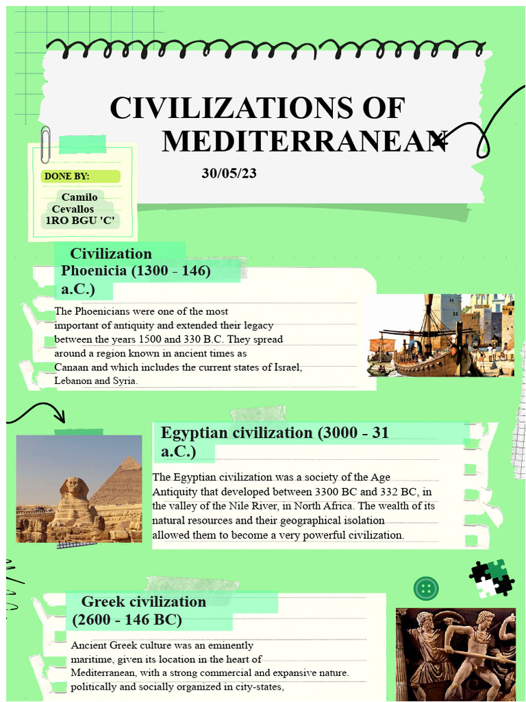 Infographic On Mediterranean Civilizations. | PDF