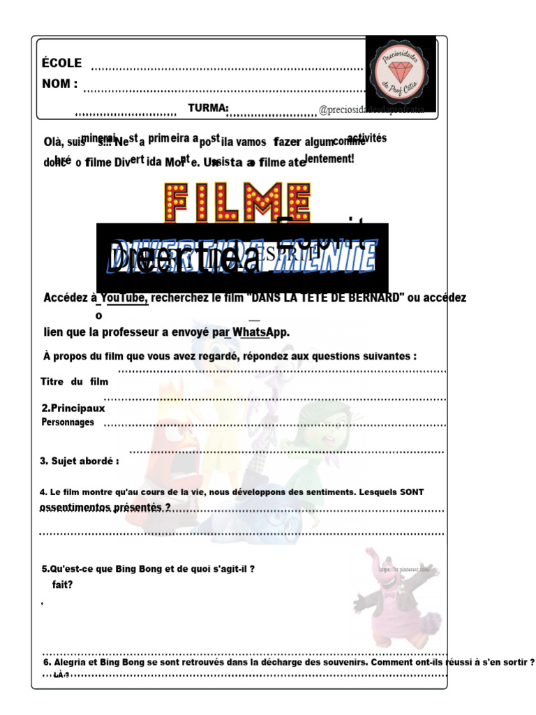 Film Vice-Versa | PDF | Expérience subjective | Émotions