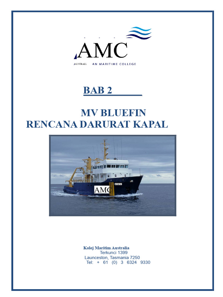 Rencana Darurat Kapal MV Bluefin | PDF