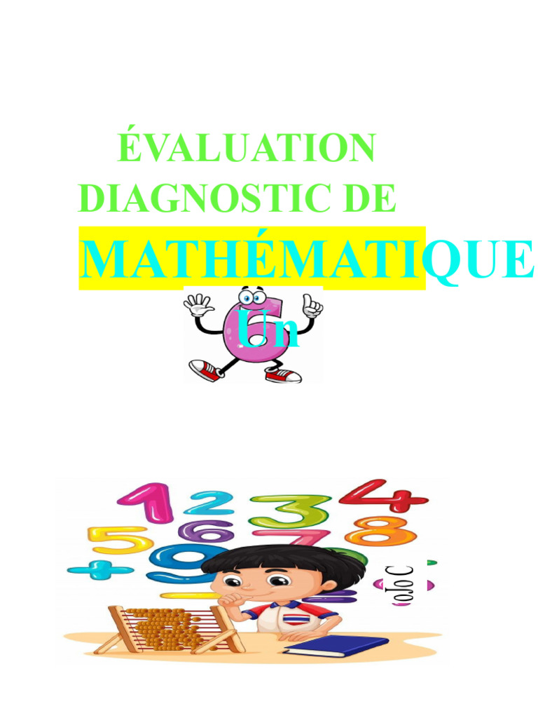 6 Mat Évaluation Diagnostique 2024 | PDF | Nombre | Entier naturel