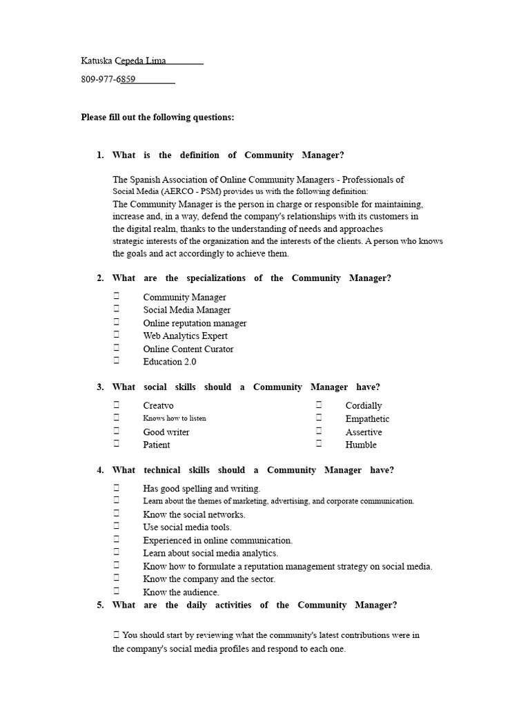 Community Manager Roles and Skills Guide | PDF | Social Media | Popular ...