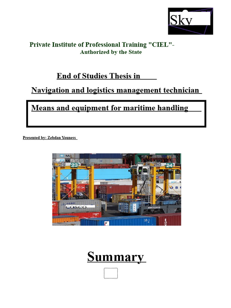 Maritime Handling Methods | PDF | Crane (Machine) | Transport