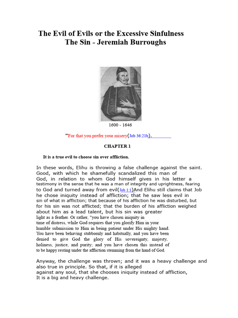 The Sinfulness of Choosing Sin | PDF | Sin | Hell