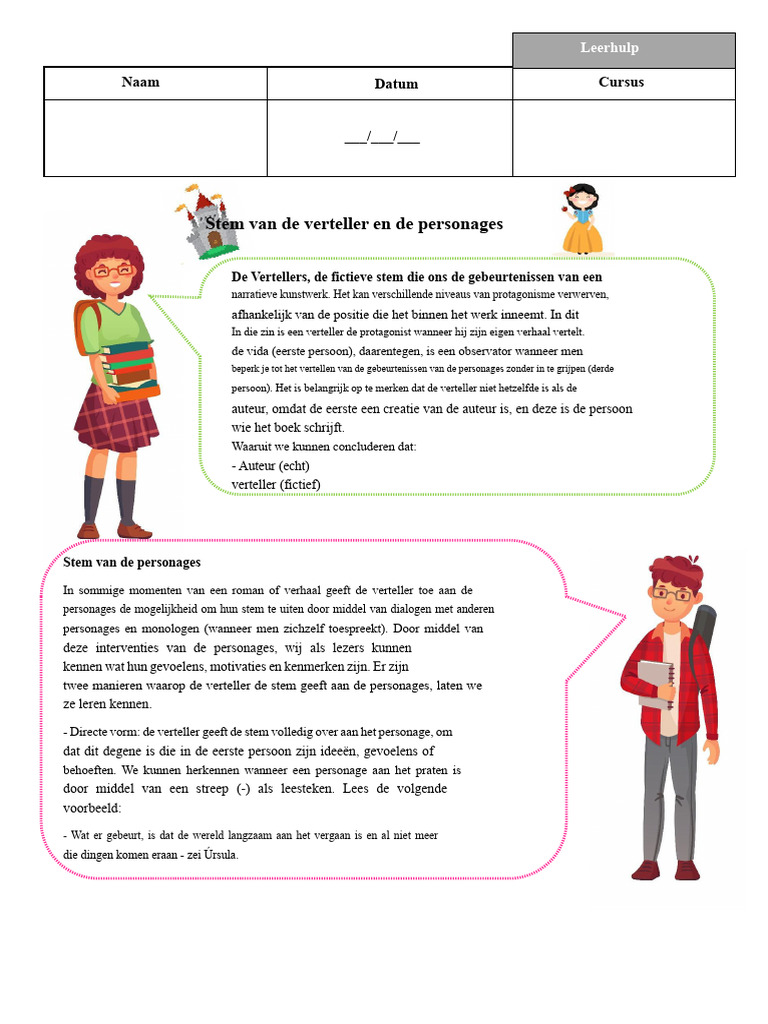 Stem Van de Verteller en de Personages | PDF