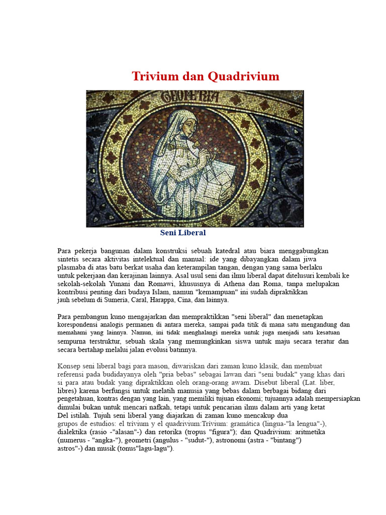 Trivium Dan Quadrivium PDF | PDF