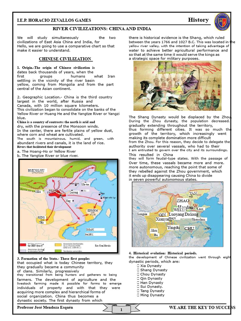 China and India River Civilizations | PDF | History Of China | China