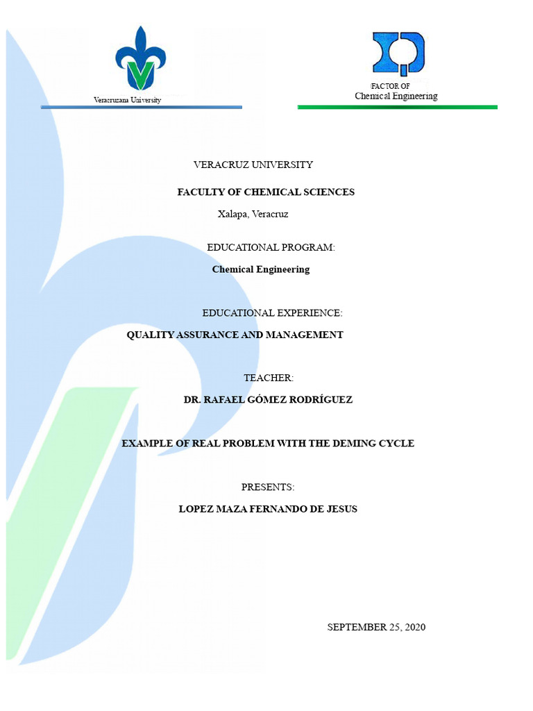 Demonstration of The Deming Cycle | PDF