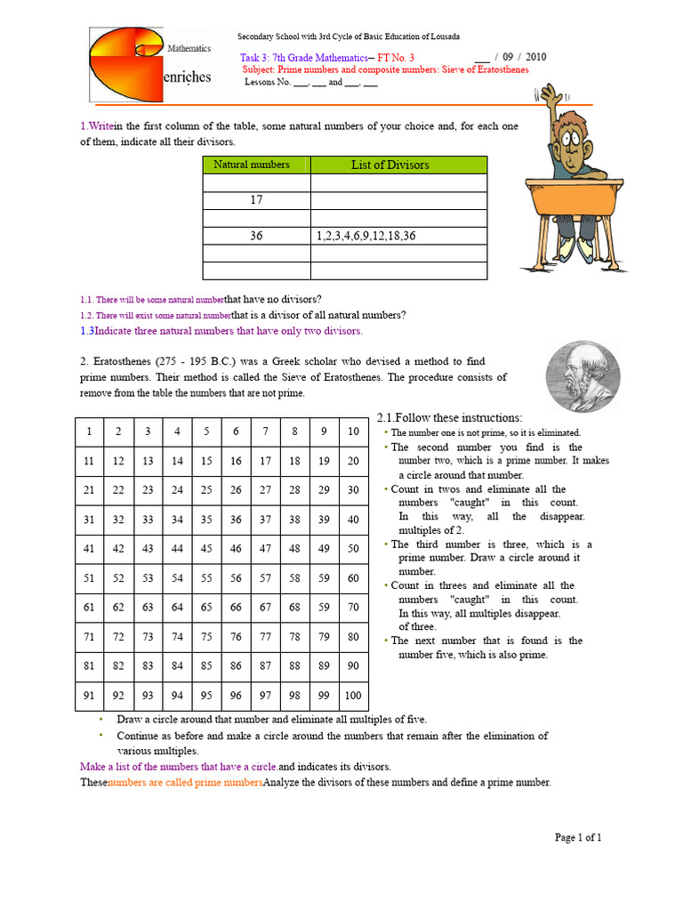 Task 3 Sieve of Eratosthenes | PDF | Prime Number | Numbers