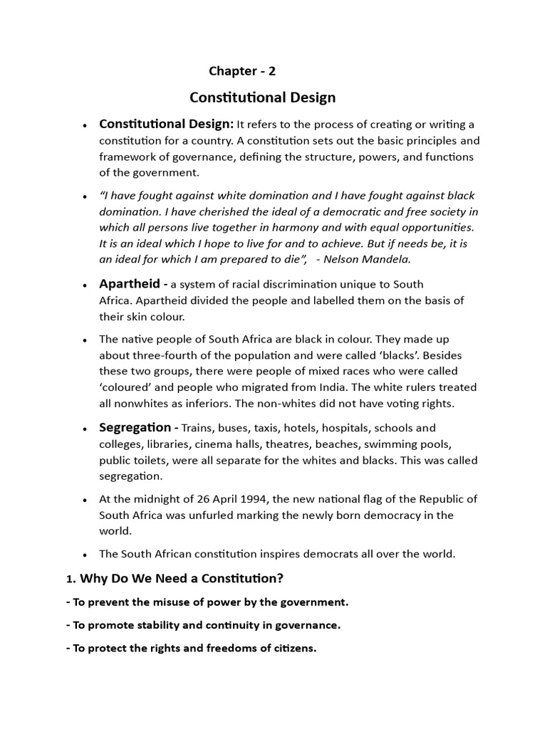 Chapter 2 Civics Class 9 | PDF | Political Charters | Political Science