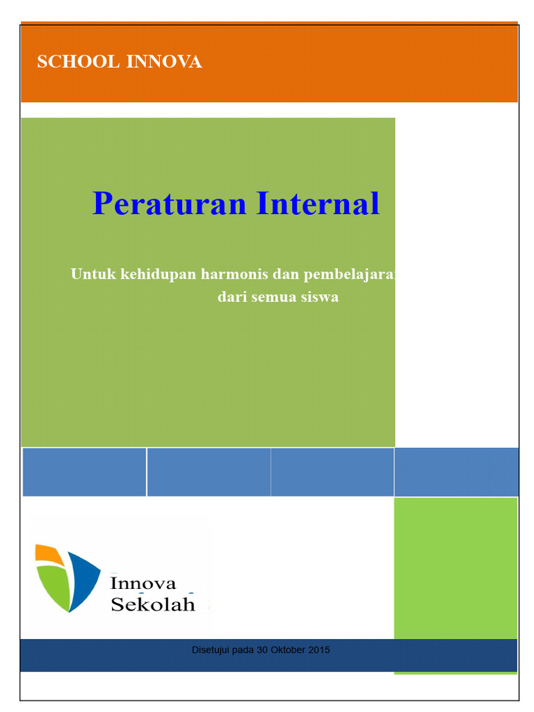 F. Peraturan Internal Innova Schools PDF | PDF