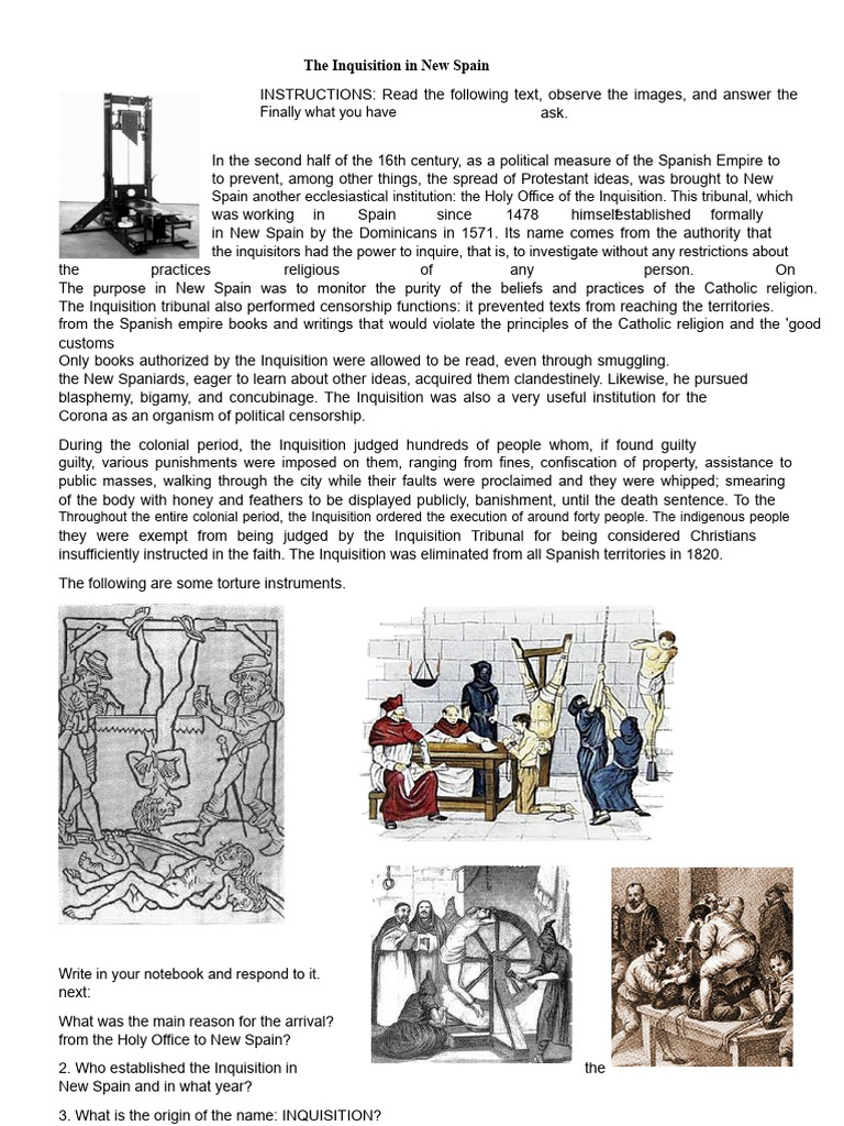 The Inquisition in New Spain | PDF | Inquisition | Spanish Inquisition