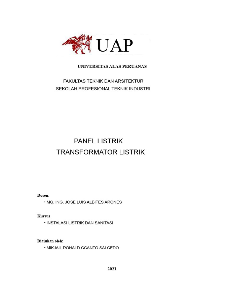 Panel Listrik: Definisi dan Klasifikasi | PDF