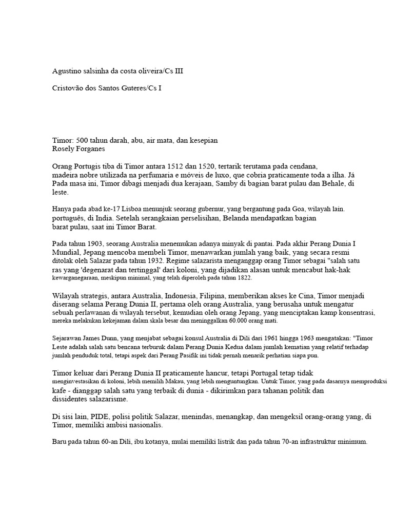 Sejarah Timor Leste | PDF