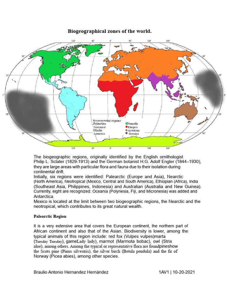 Biogeographic Zones of The World | PDF | Oceanic Climate | Island