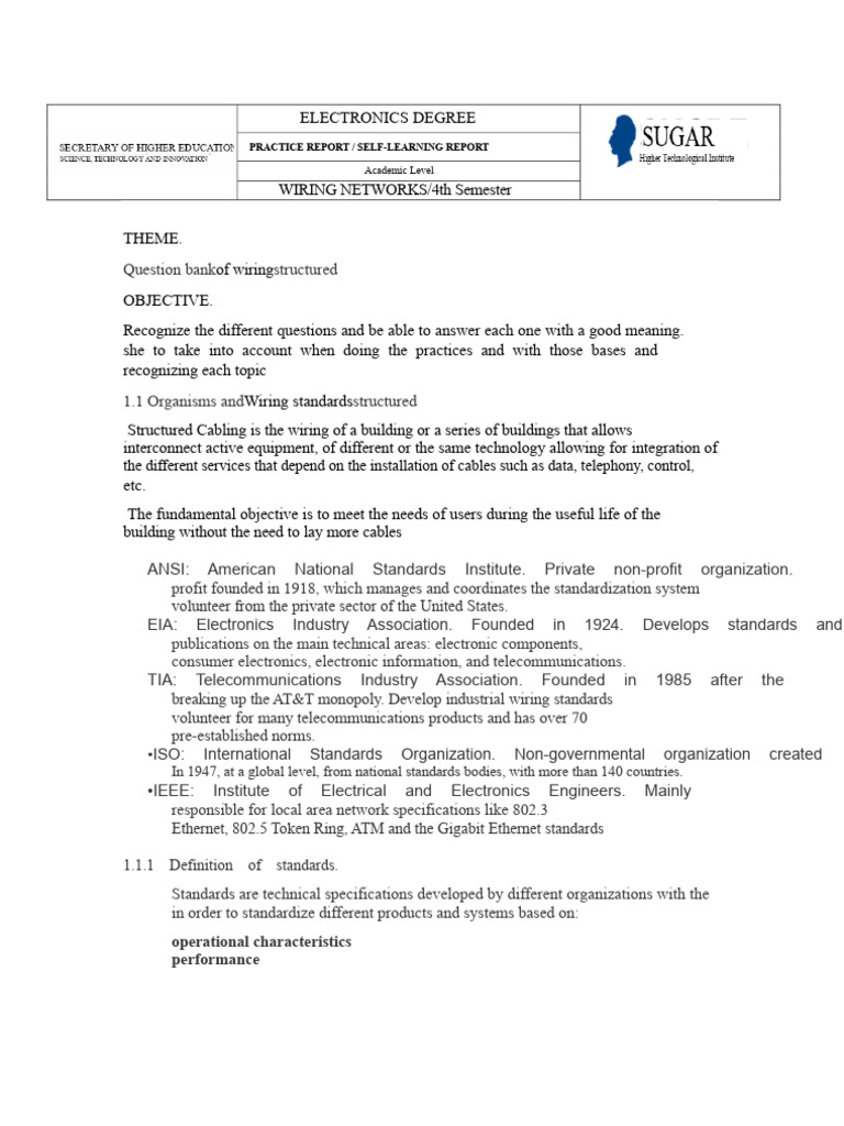 Wiring Standards and Structured Cabling Guide | PDF | Transmission ...