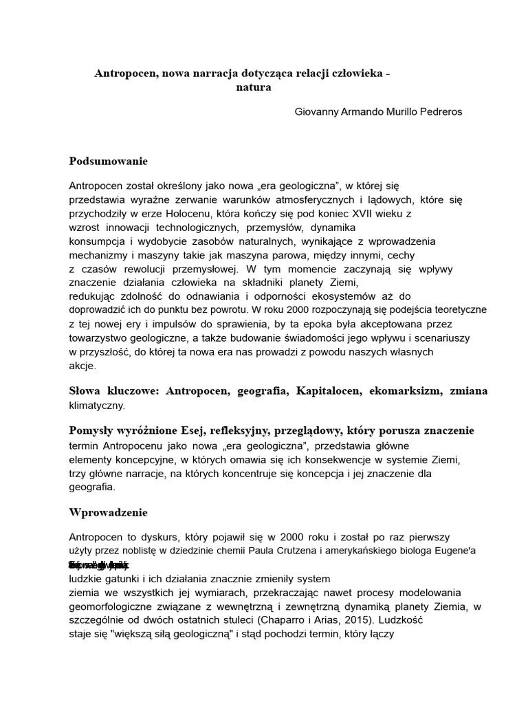 Esej Antropocen | PDF