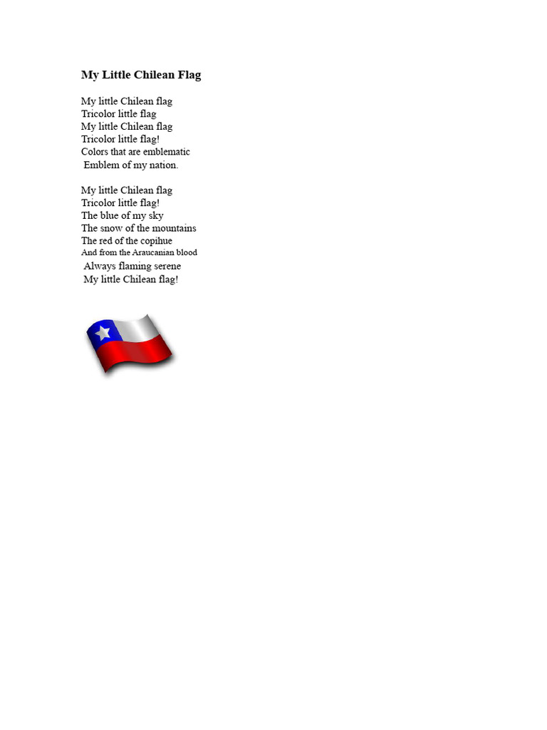 Poetry My Little Chilean Flag | PDF