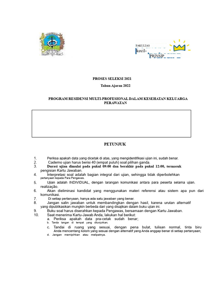 UJI-C-PERAWATAN - Pangeran Kecil | PDF