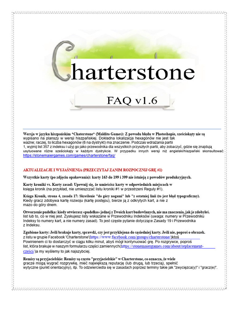 FAQs v1.6 Charterstone Przetłumaczone PL | PDF