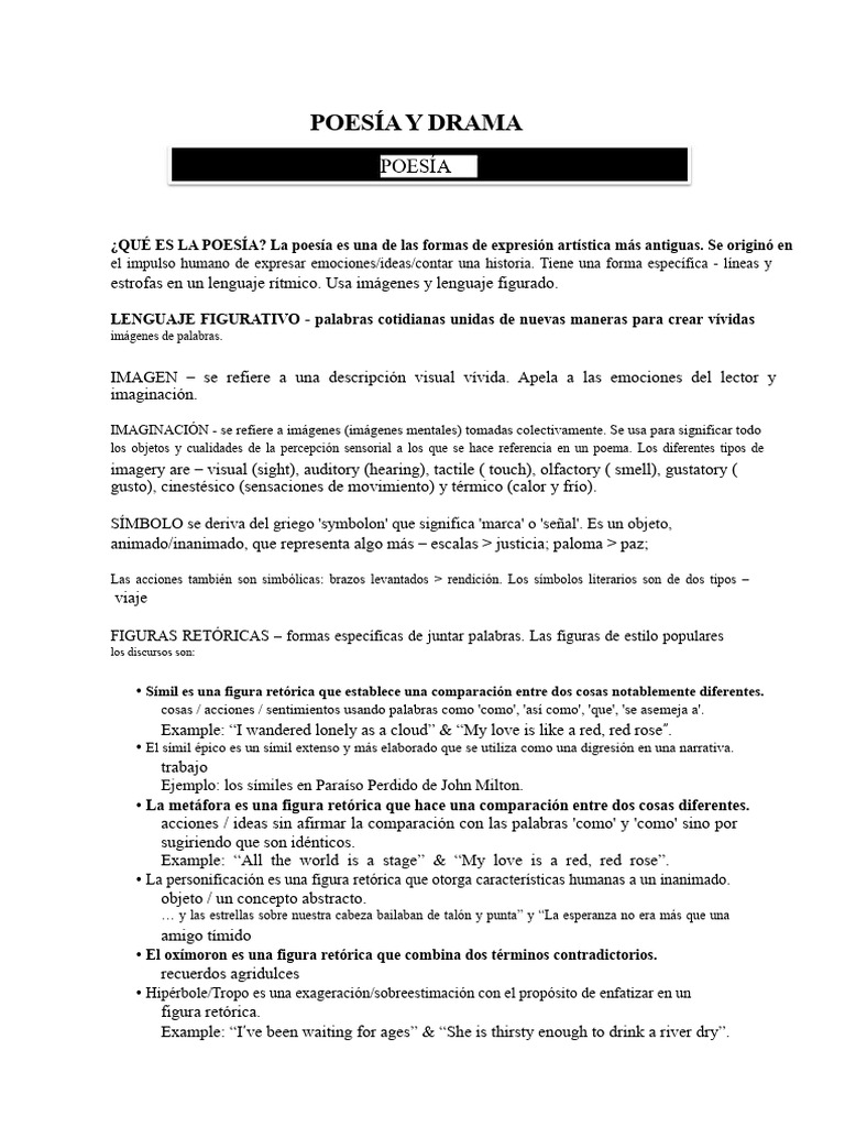 POESÍA y DRAMA | PDF | Sonetos | Metro (poesía)