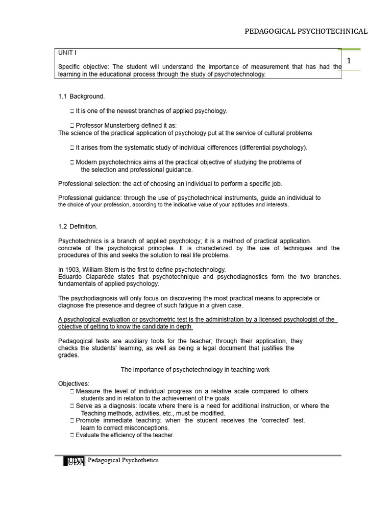 Pedagogical Psychotechnics | PDF | Educational Assessment | Affect ...