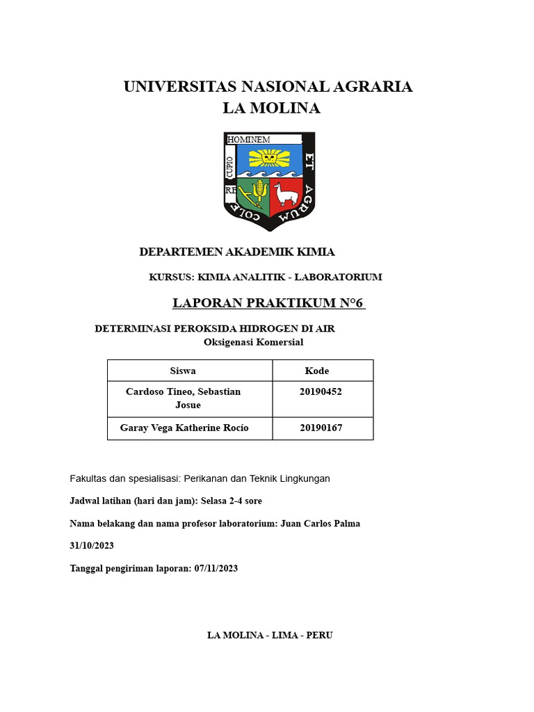 Laboratorium #6 Penentuan Peroksida | PDF
