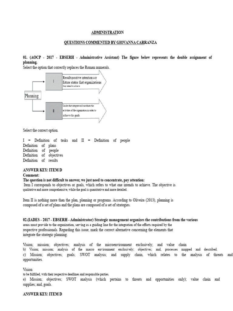 Administrative Assistant Exam Insights | PDF | Swot Analysis ...